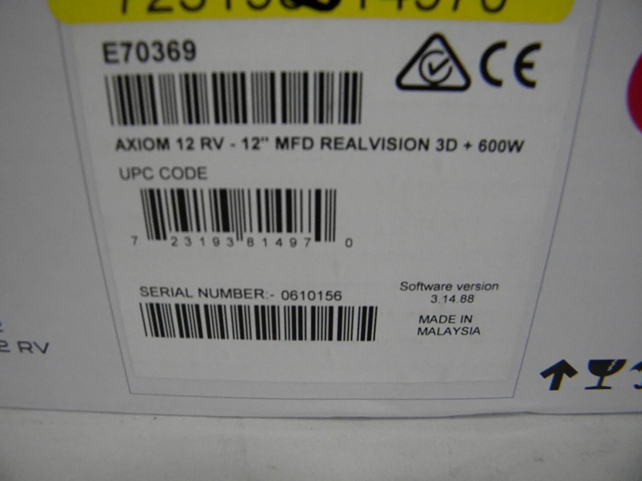 Raymarine Axiom 12 RV Touchscreen Multifunction Display w/ All ...