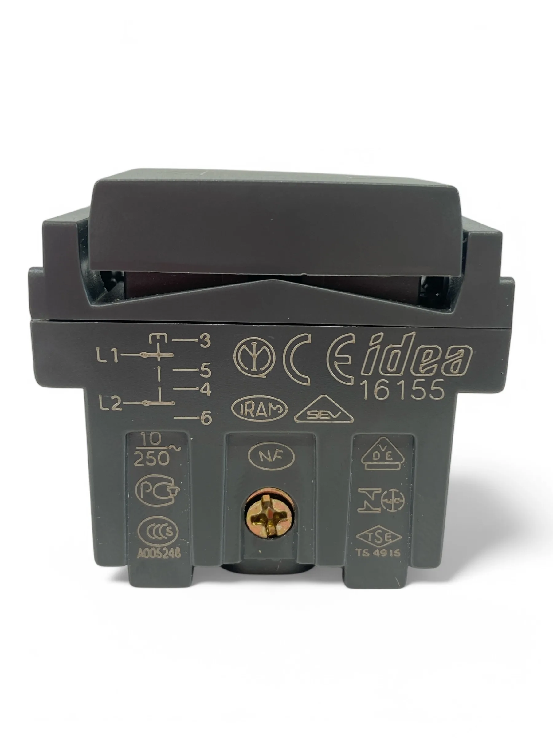 Vimar Idea 16155 2P 10A Two-Way Push Button Switch - Grey **New** - Max Marine Electronics