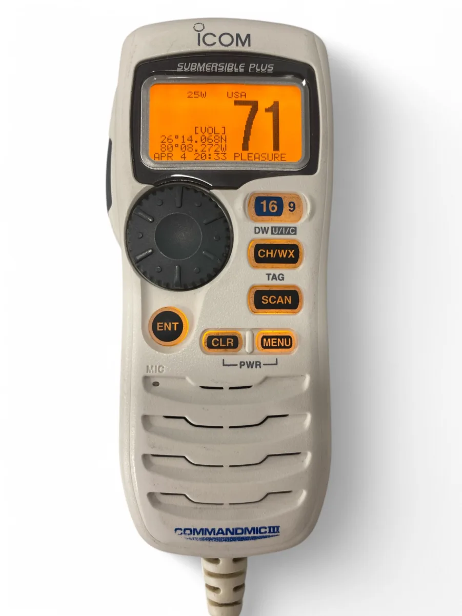 Icom Handset HM-162SW CommandMic III For M604, M504 VHFs - Tested ...