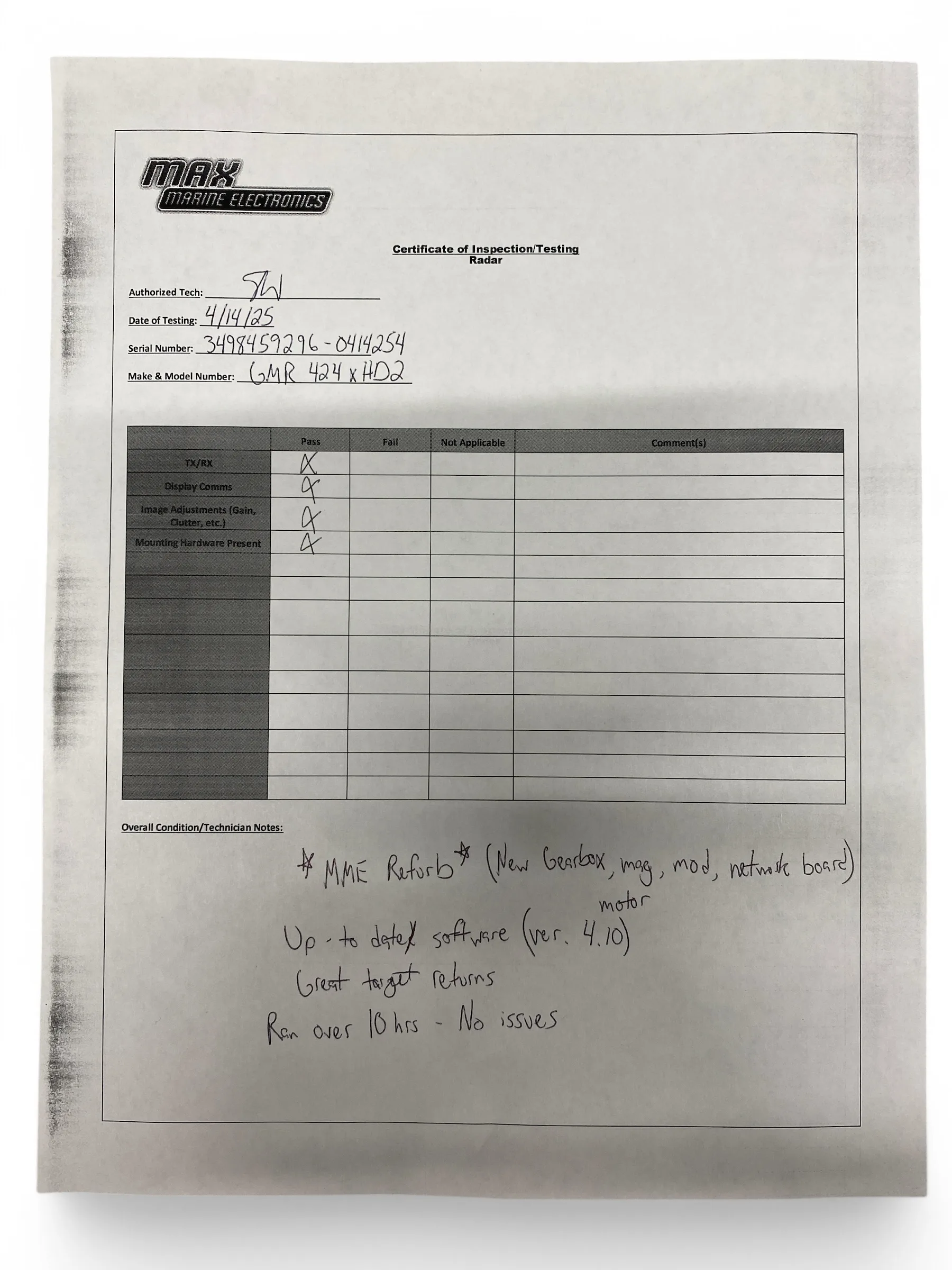 Garmin 4KW GMR 424 xHD2 Marine Radar Add-on Kit W/ 4' Array **MME ...