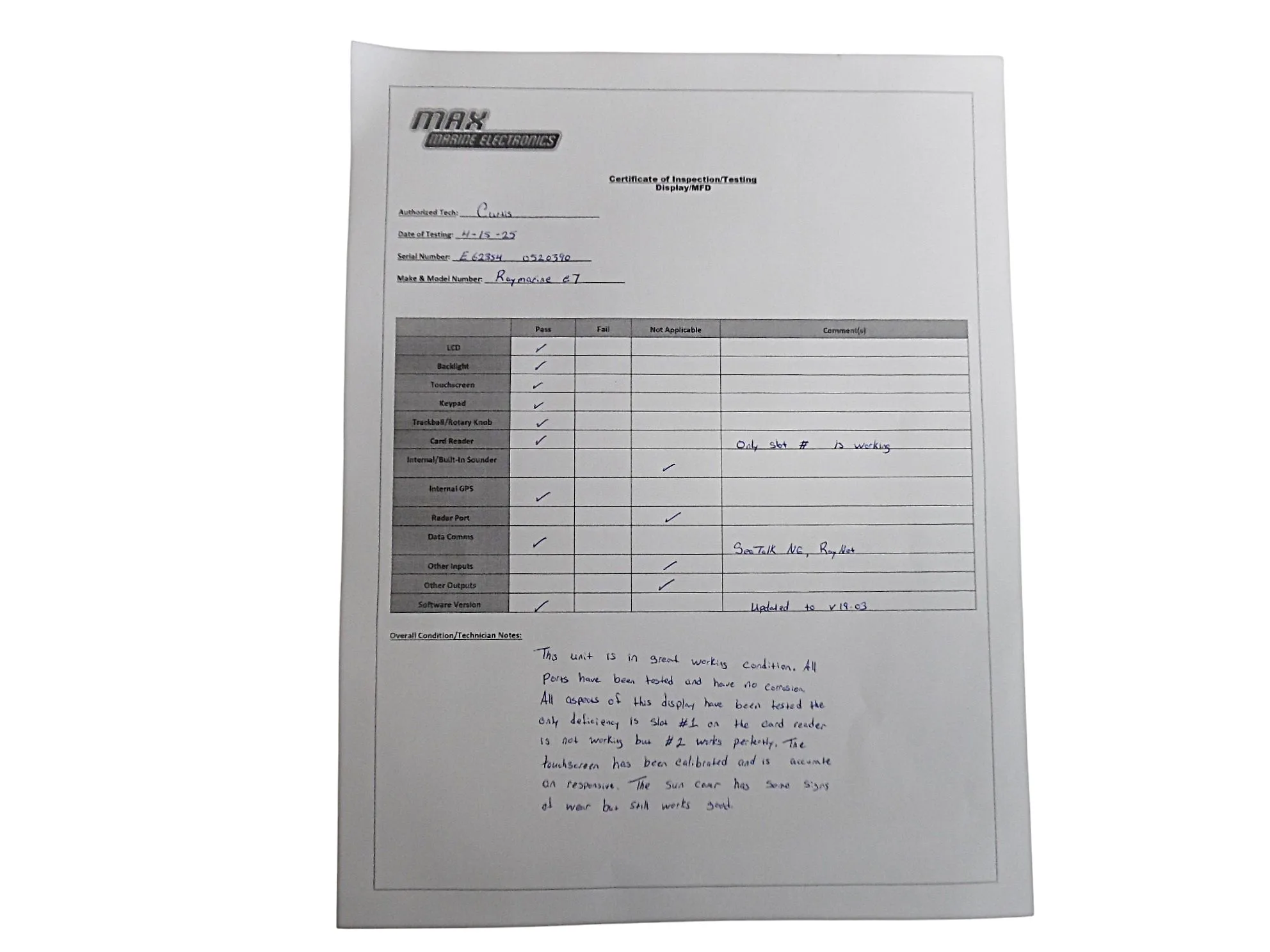 Raymarine e7 HybridTouch MFD - 7" Touchscreen w/Sun Cover - E62354 ...