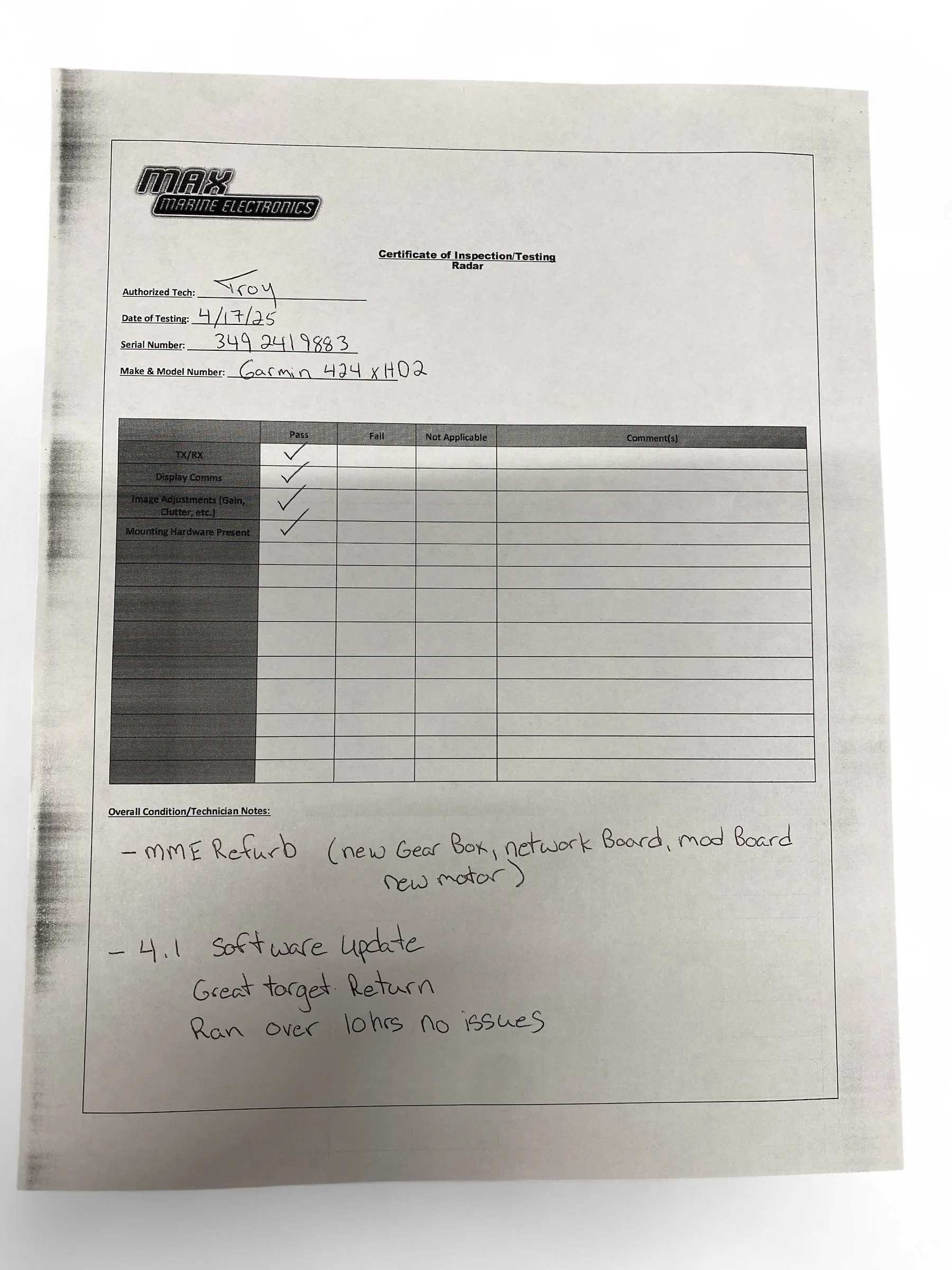 Garmin 4KW GMR 424 xHD2 Marine Radar Add-on Kit W/ 4' Array **MME ...