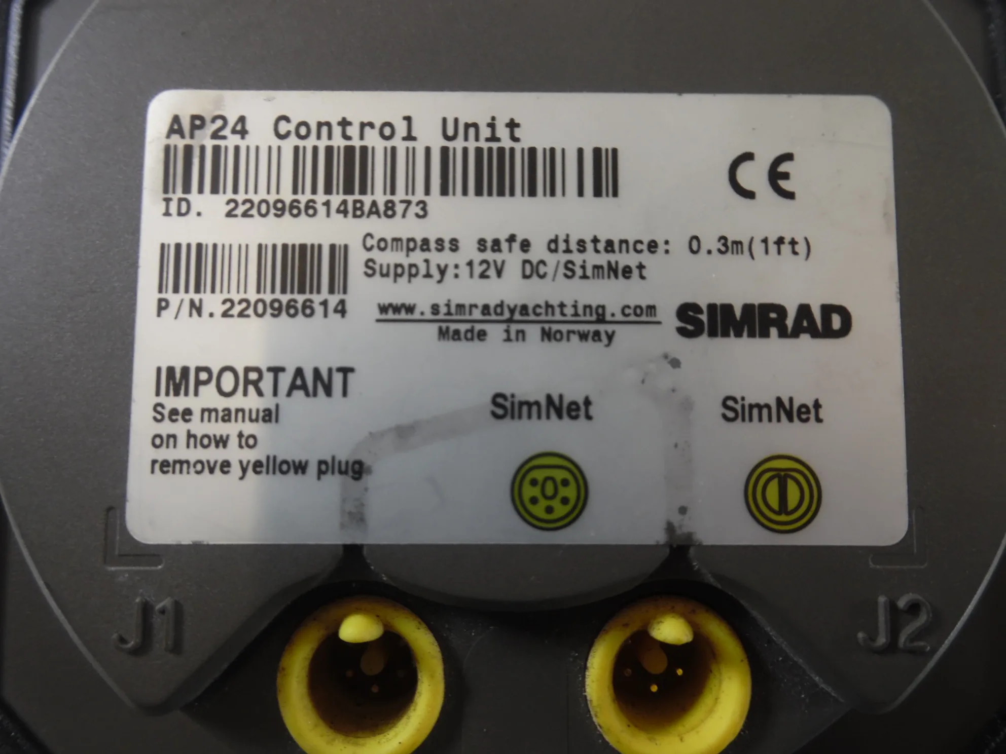 Simrad/AP24 Autopilot Control Head 22096614 - Max Marine Electronics