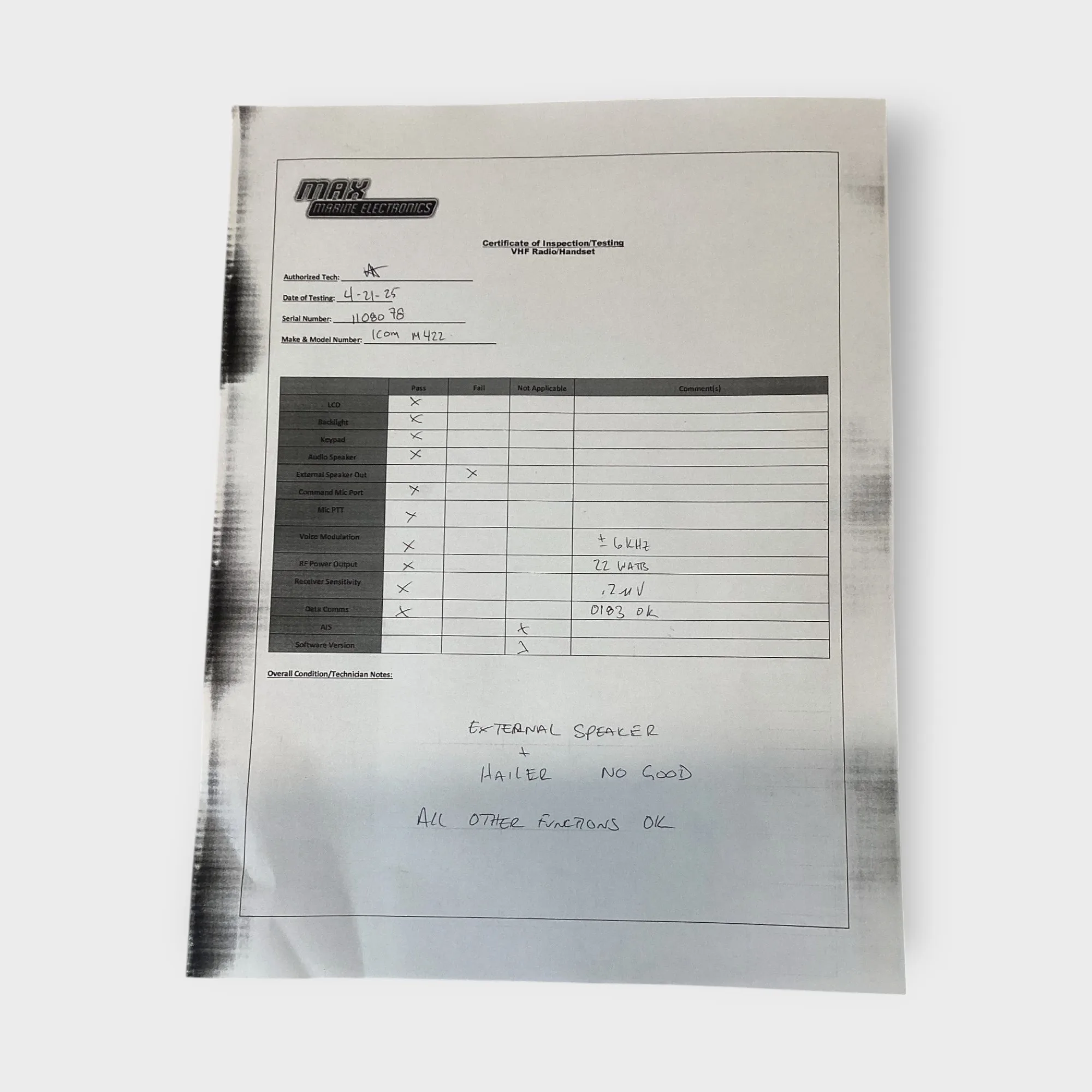 Icom IC-M422 -DSC VHF Replacement - Black -Loud Speaker-Great Power Out ...