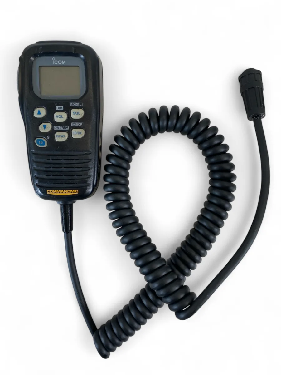 ICOM HM-127B Commandmic Remote Second Station Handset For M504/M604 VHF ...