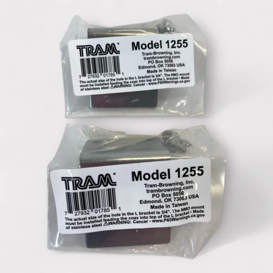 Tram 1255 Stainless Steel 3/4" NMO "L" Bracket Mount (Lot of 2) **New ...