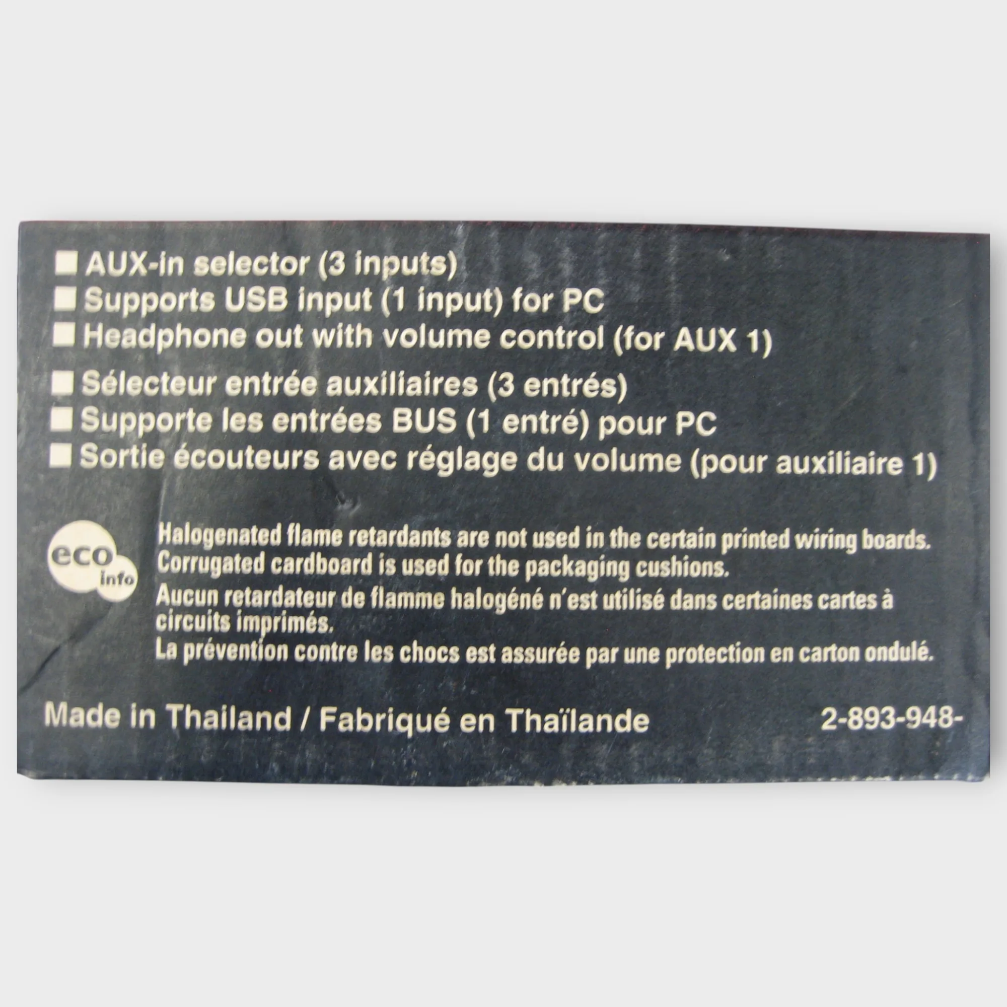 Sony XA-300 AUX-In Selector w/3 Inputs New-Old-Stock Free Shipping 90 ...