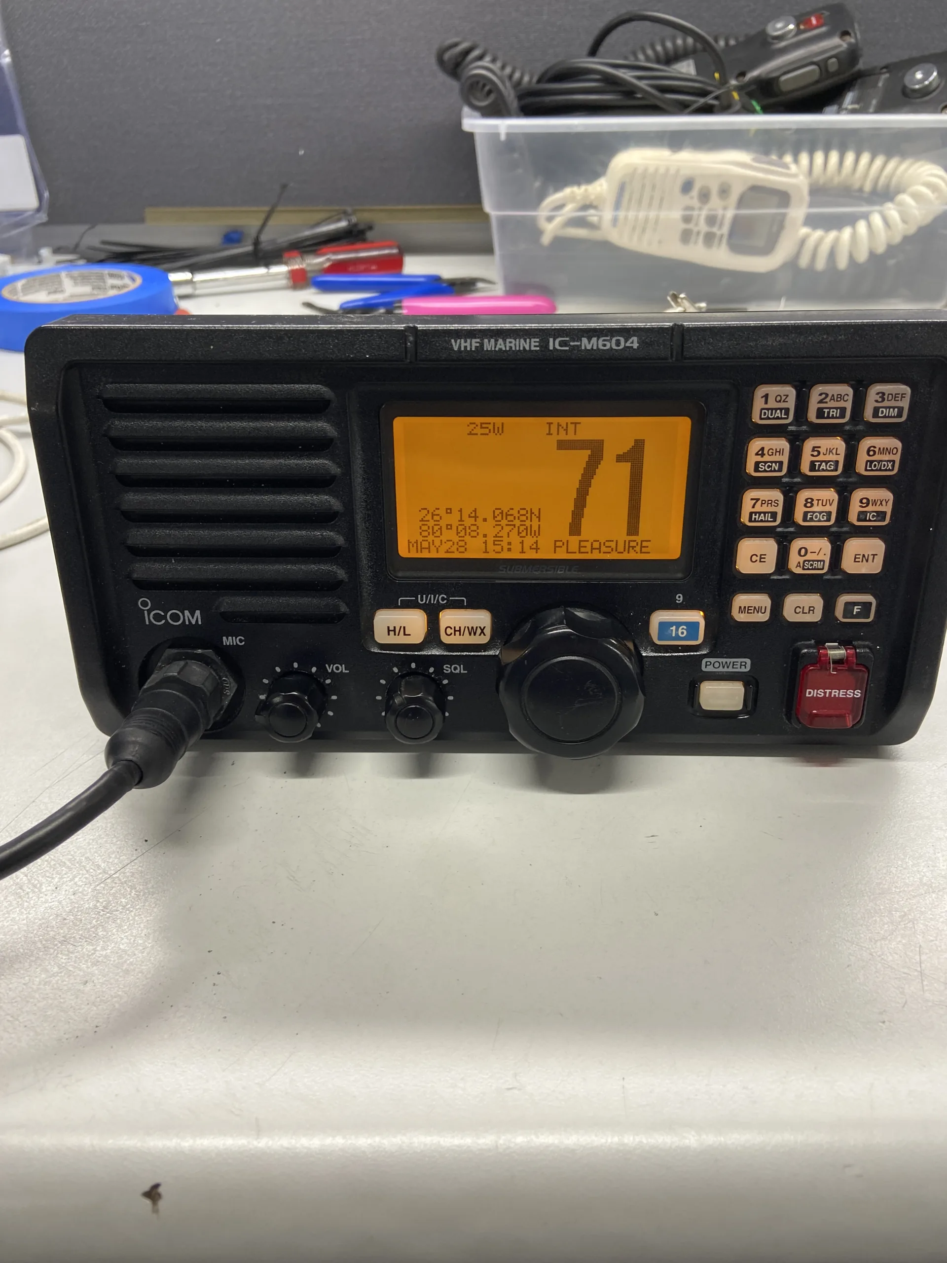 ICOM IC-M604A Marine DSC VHF Radio W/ Detachable Mic - Professionally ...