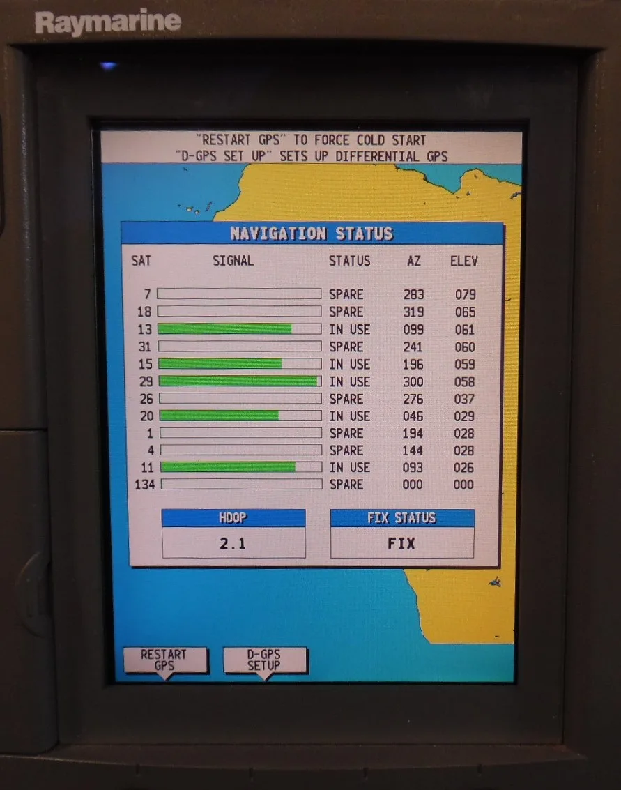 Raymarine Raystar 120 NMEA GPS Antenna w/ 12ft Cable and Pole Mount ...