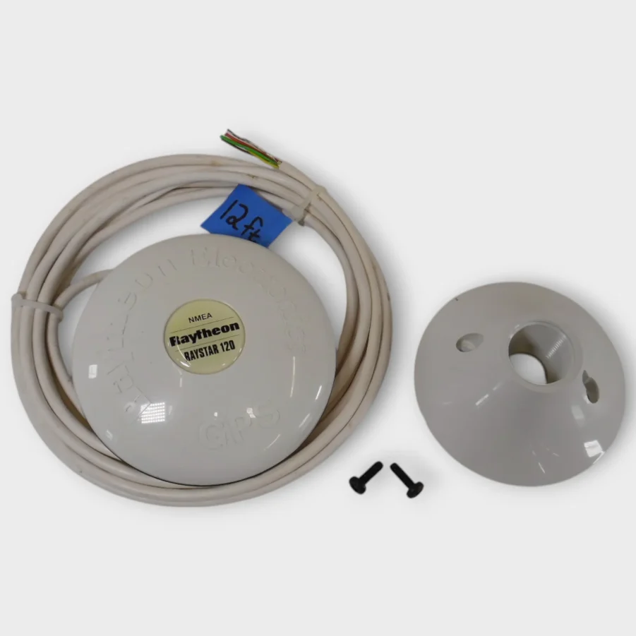 Raymarine Raystar 120 NMEA GPS Antenna w/ 12ft Cable and Pole Mount ...