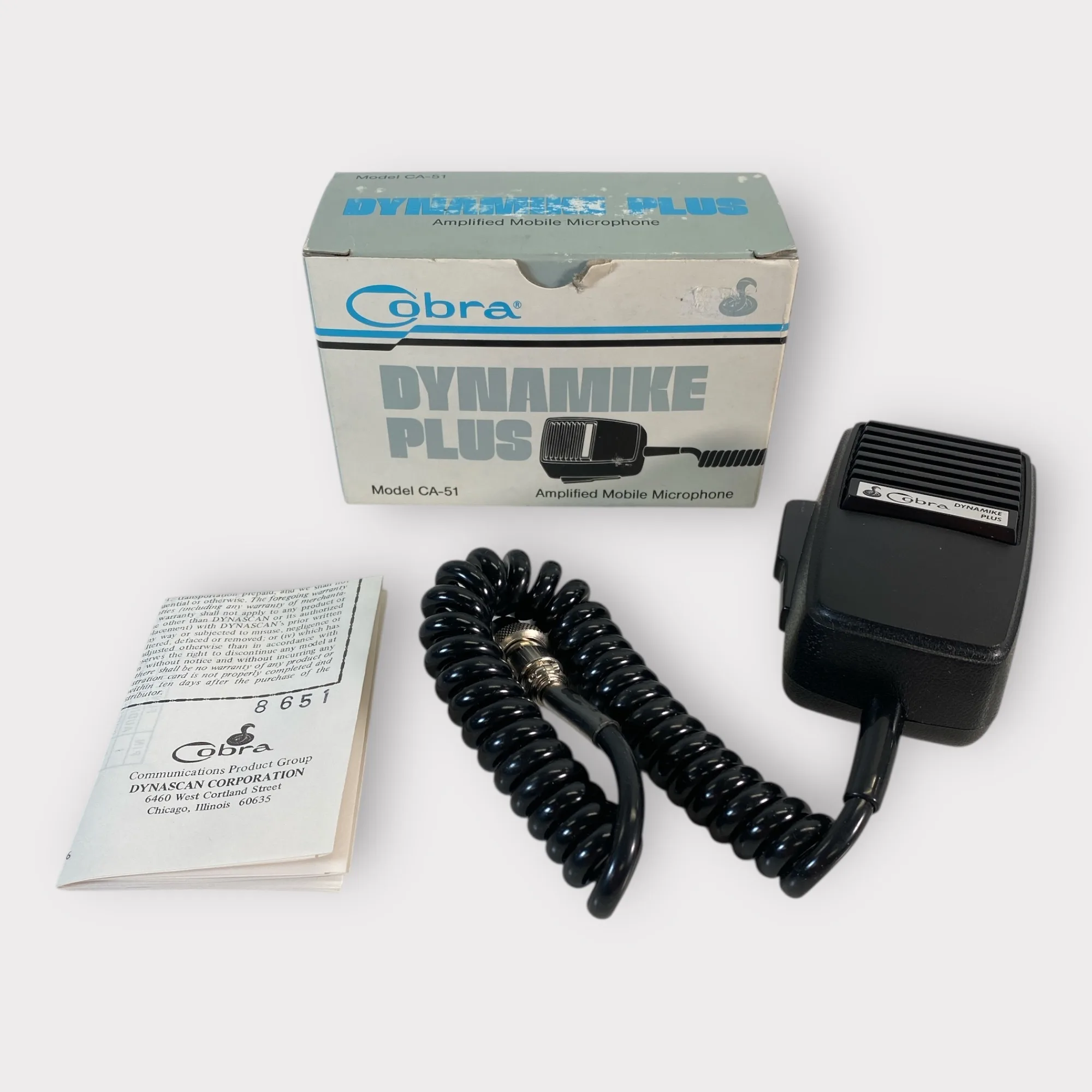 Cobra CA-51 Vintage 5-Pin Dynamike Plus Amplified Mobile Microphone ...