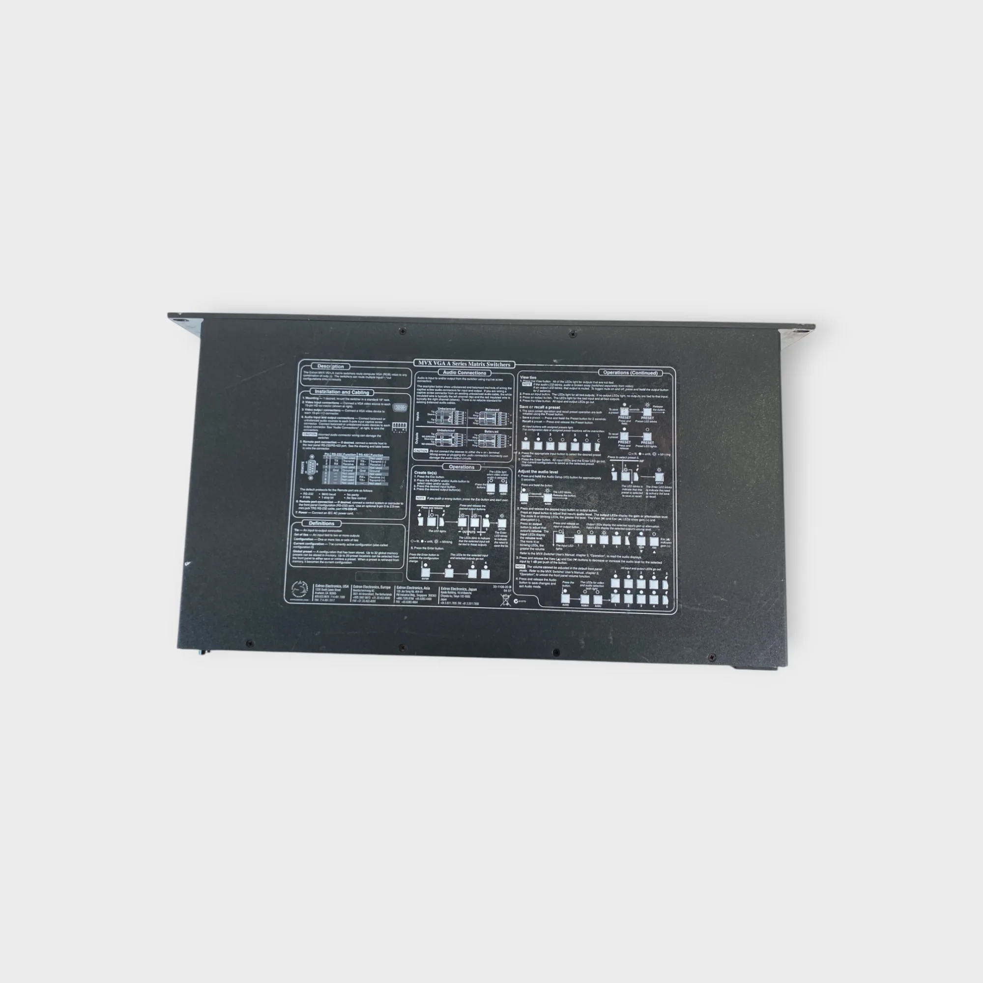 Extron Electronics MVX 128 VGA A Stereo Audio Matrix Switcher- Used ...